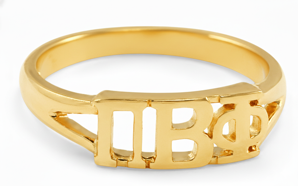 Pi Beta Phi Gold Plated Sunshine ring - The Collegiate Standard