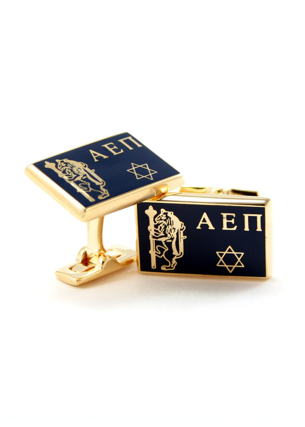 Alpha Epsilon Pi Gold Fraternity Cufflinks | Men's Gold Cufflinks - The ...
