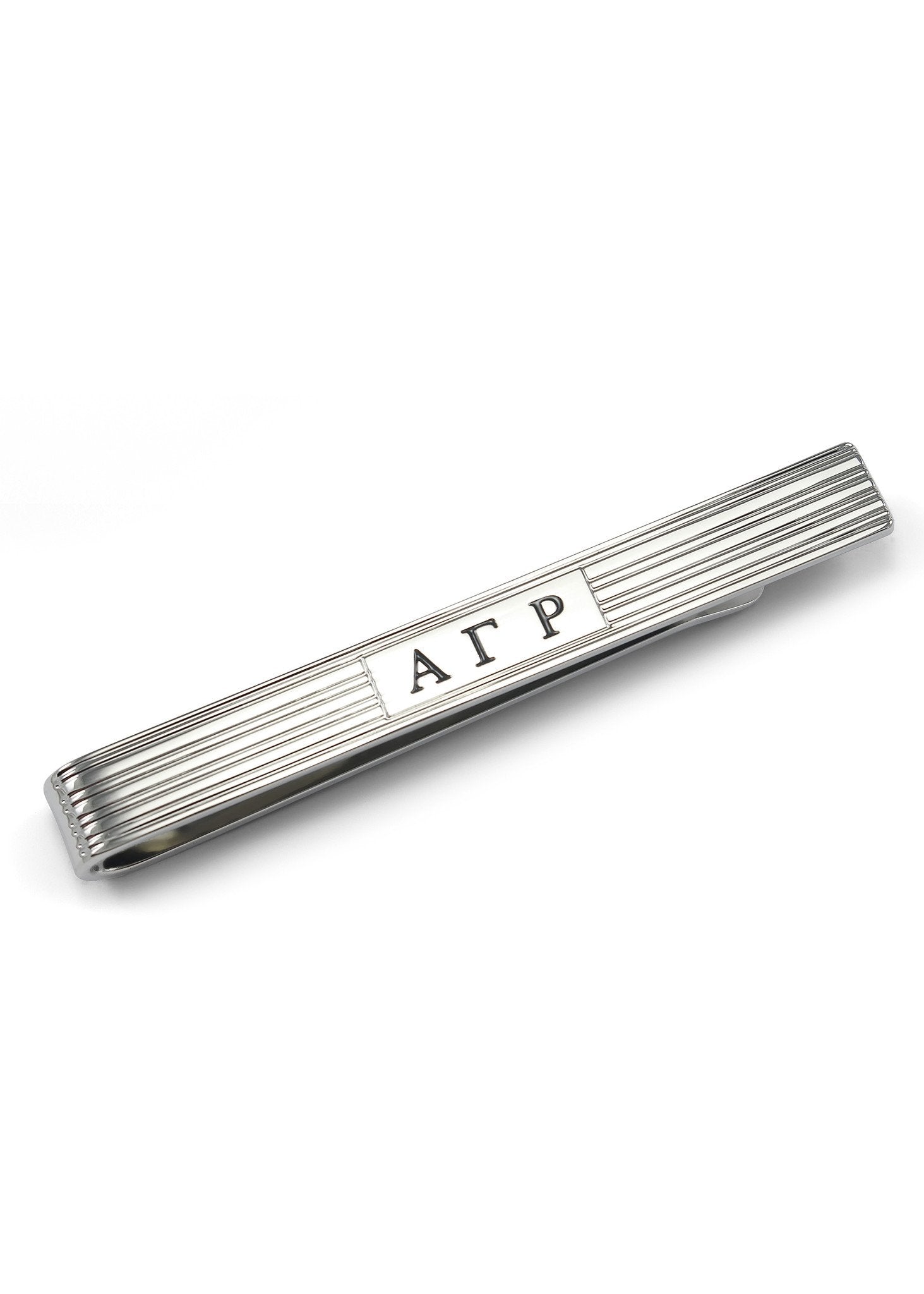 Alpha Gamma Rho Rhodium Tie Clip | The Collegiate Standard