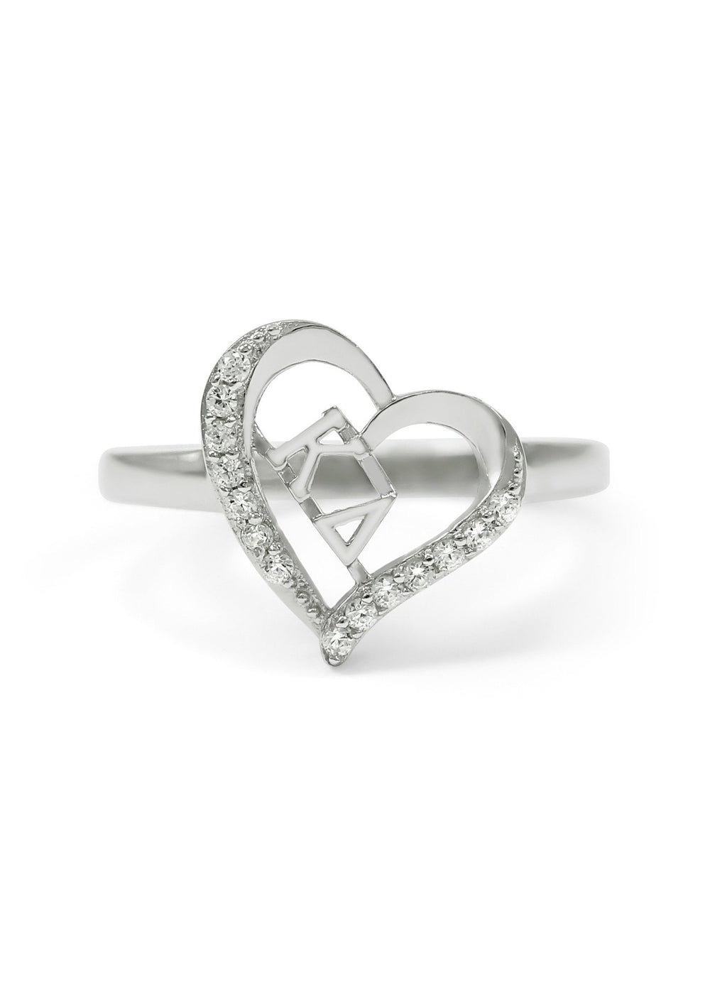 Kappa Delta Sterling Silver Heart Ring by The Collegiate Standard
