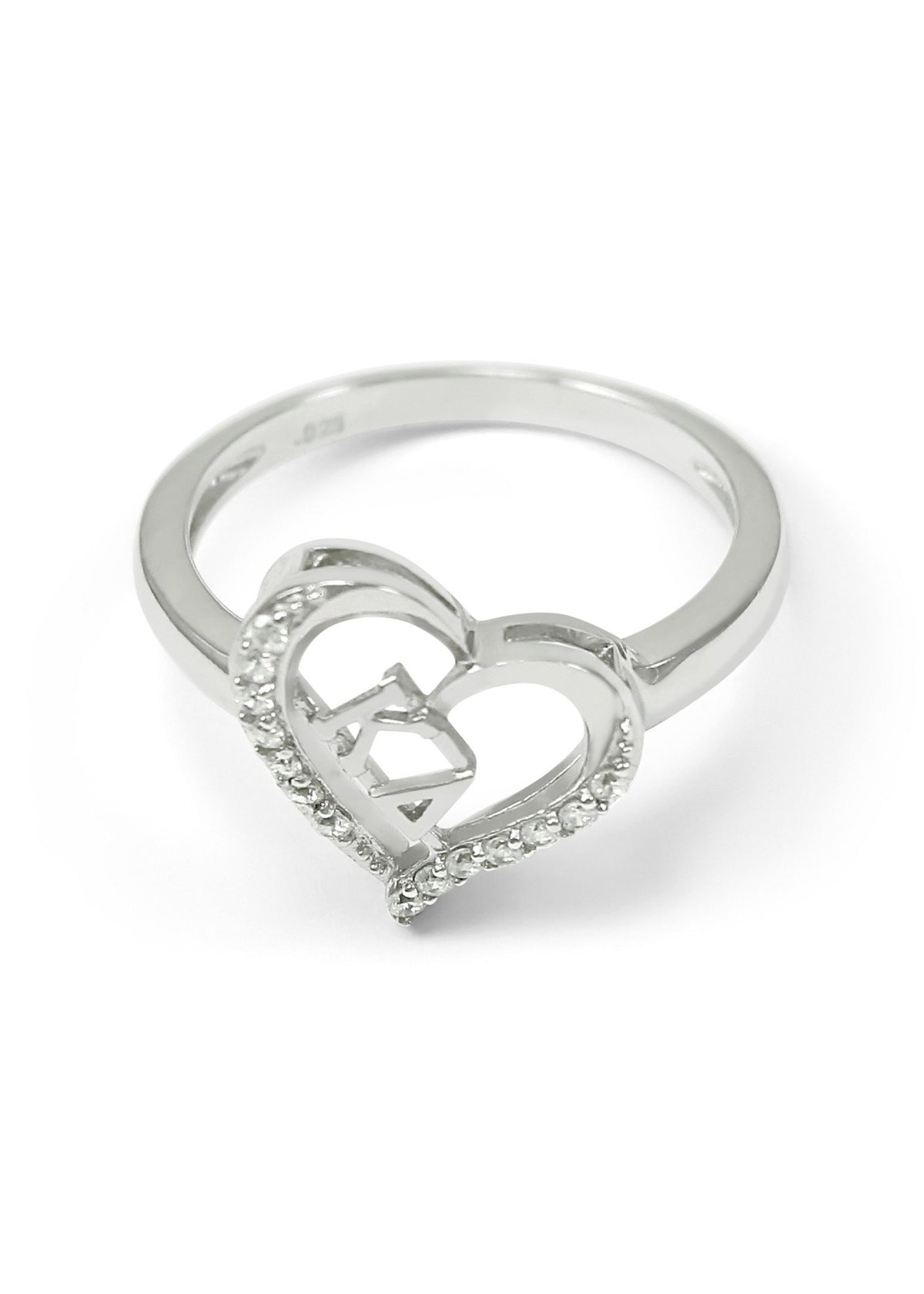 Kappa Delta Sterling Silver Heart Ring by The Collegiate Standard