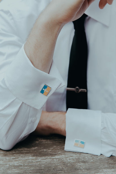 Silver Sigma Chi Cufflinks | Sigma Chi Flag Cufflinks - The Collegiate ...