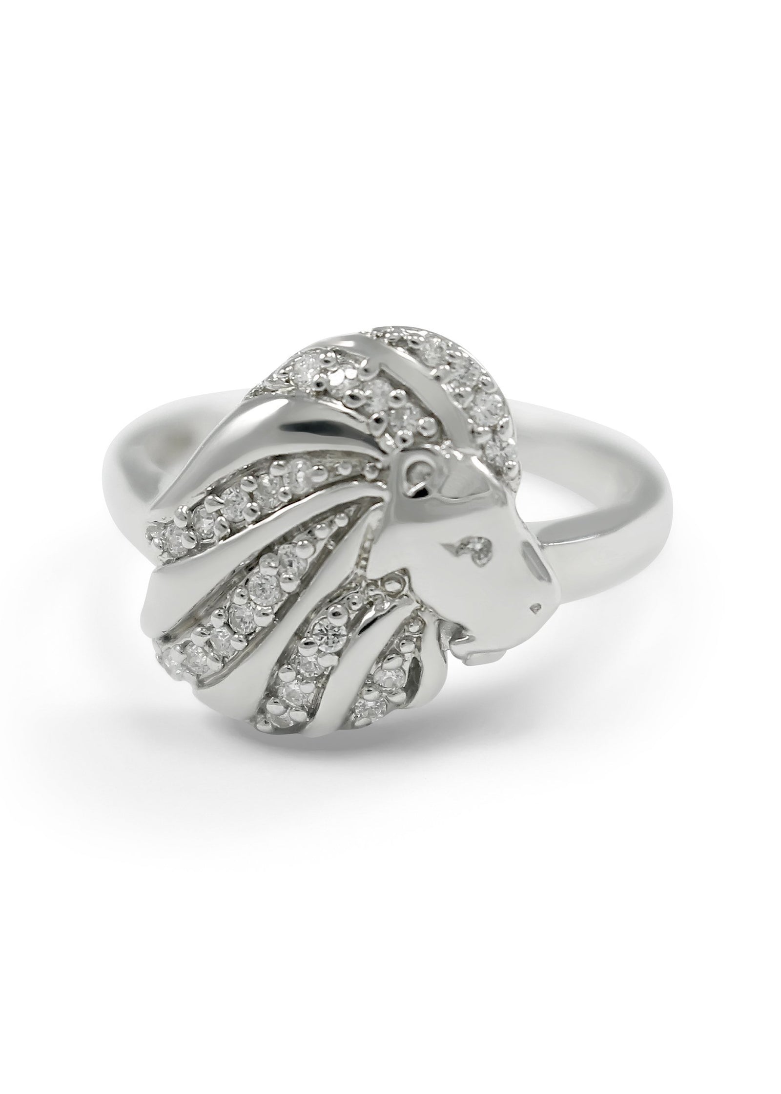 Silver Lion Head Ring | Alpha Delta Pi Alphie Ring - The Collegiate ...