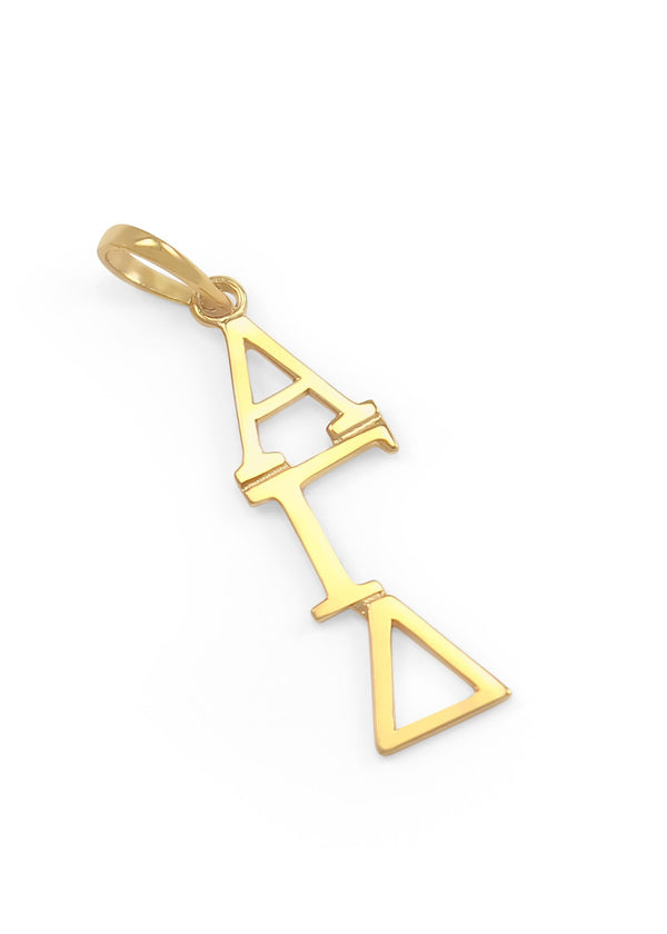 14K Gold Alpha Gamma Delta Charm for Necklace - The Collegiate Standard