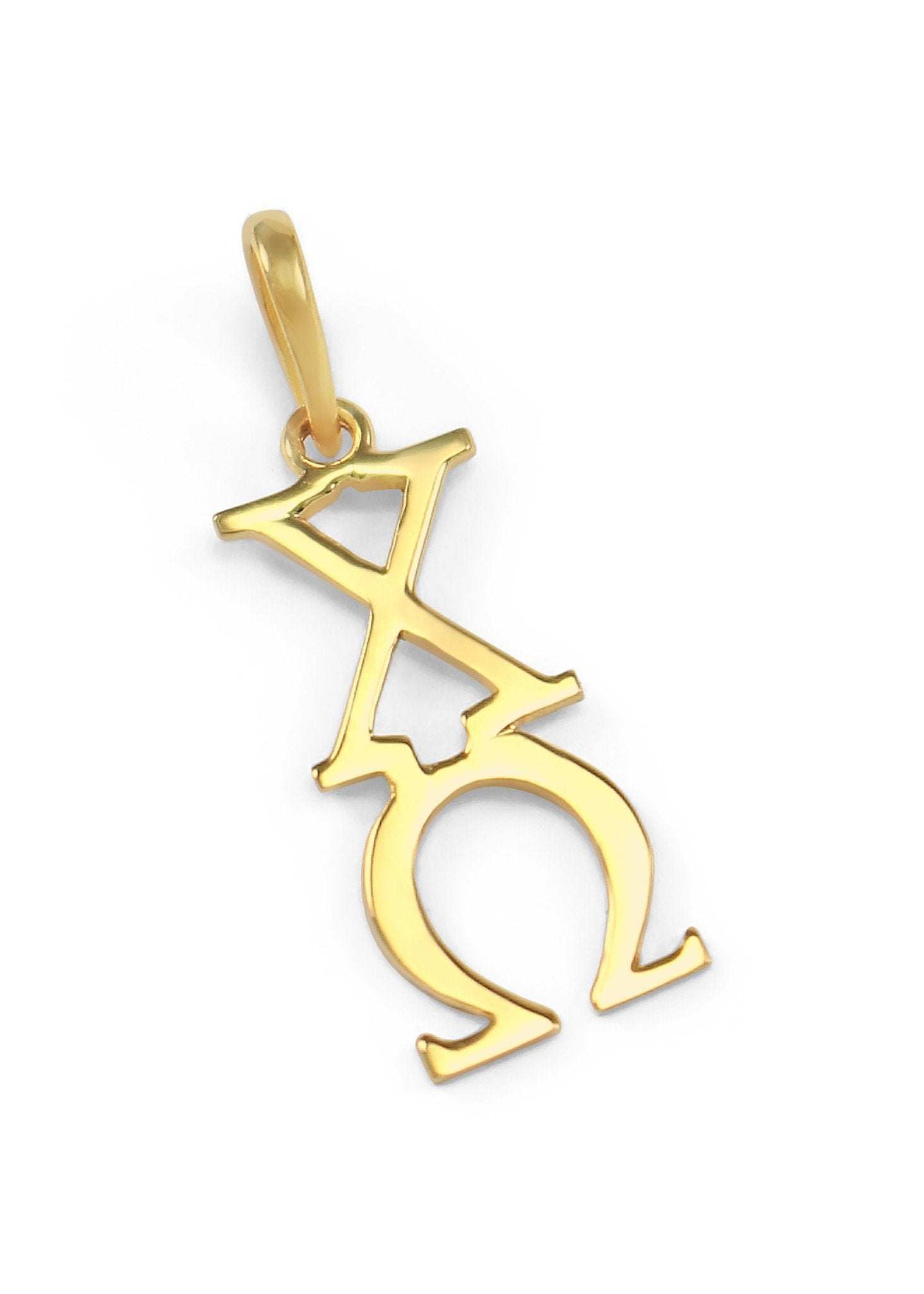 14k Gold Chi Omega Lavalier | Chi O Merchandise - The Collegiate Standard