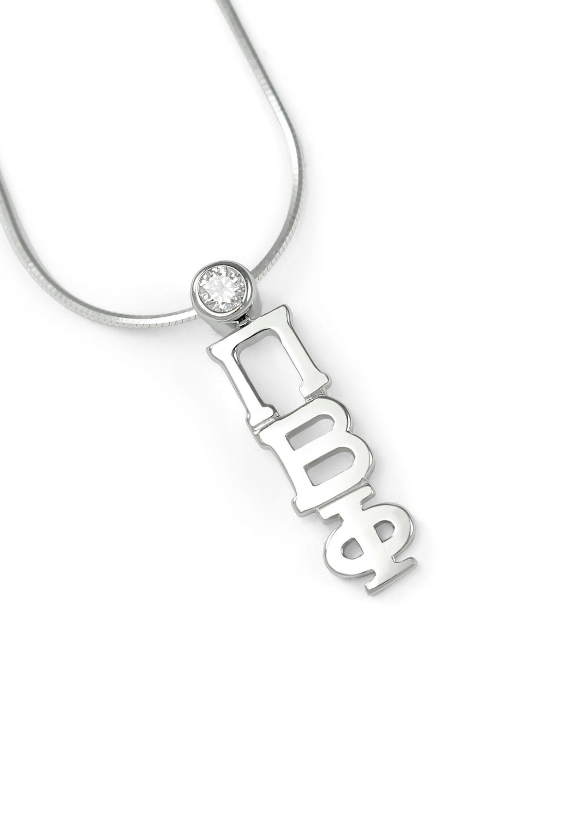 Sterling Silver Pi Beta Phi Lavaliere | Pi Beta Phi Necklace - The ...