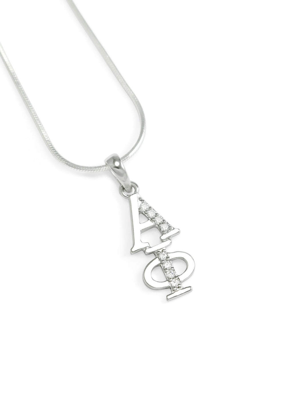 Alpha Phi Silver Lavaliere | ΑΦ Jewelry - The Collegiate Standard