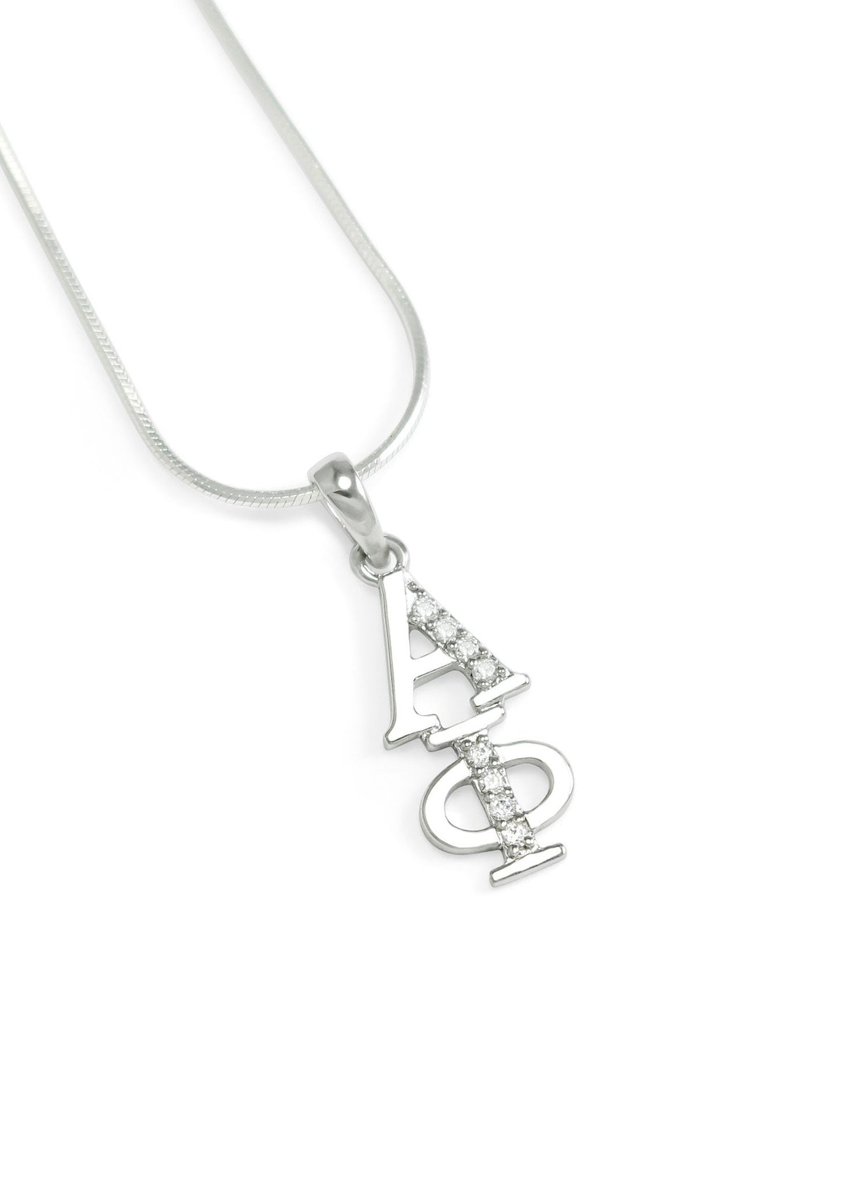 Alpha Phi Silver Lavaliere | ΑΦ Jewelry - The Collegiate Standard