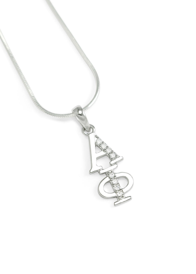 Alpha Phi Silver Lavaliere | ΑΦ Jewelry - The Collegiate Standard