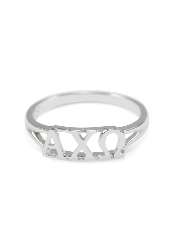 Alpha Chi Omega Sterling Silver Ring - The Collegiate Standard