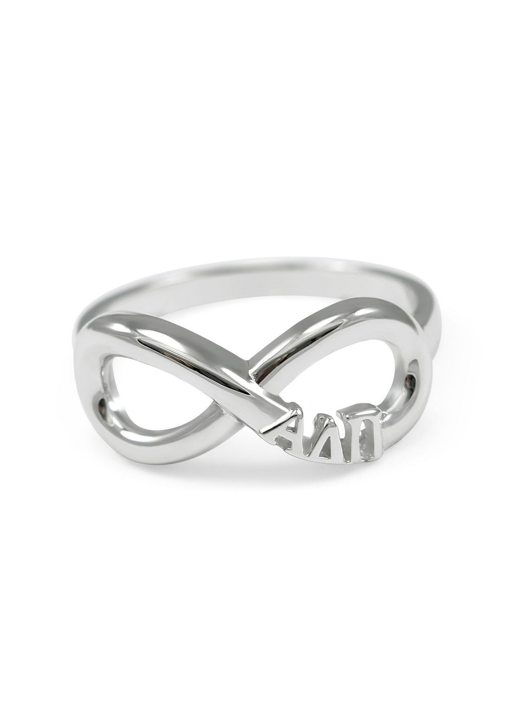 Alpha Delta Pi Sterling Silver Infinity Ring | ΑΔΠ Sorority Jewelry ...