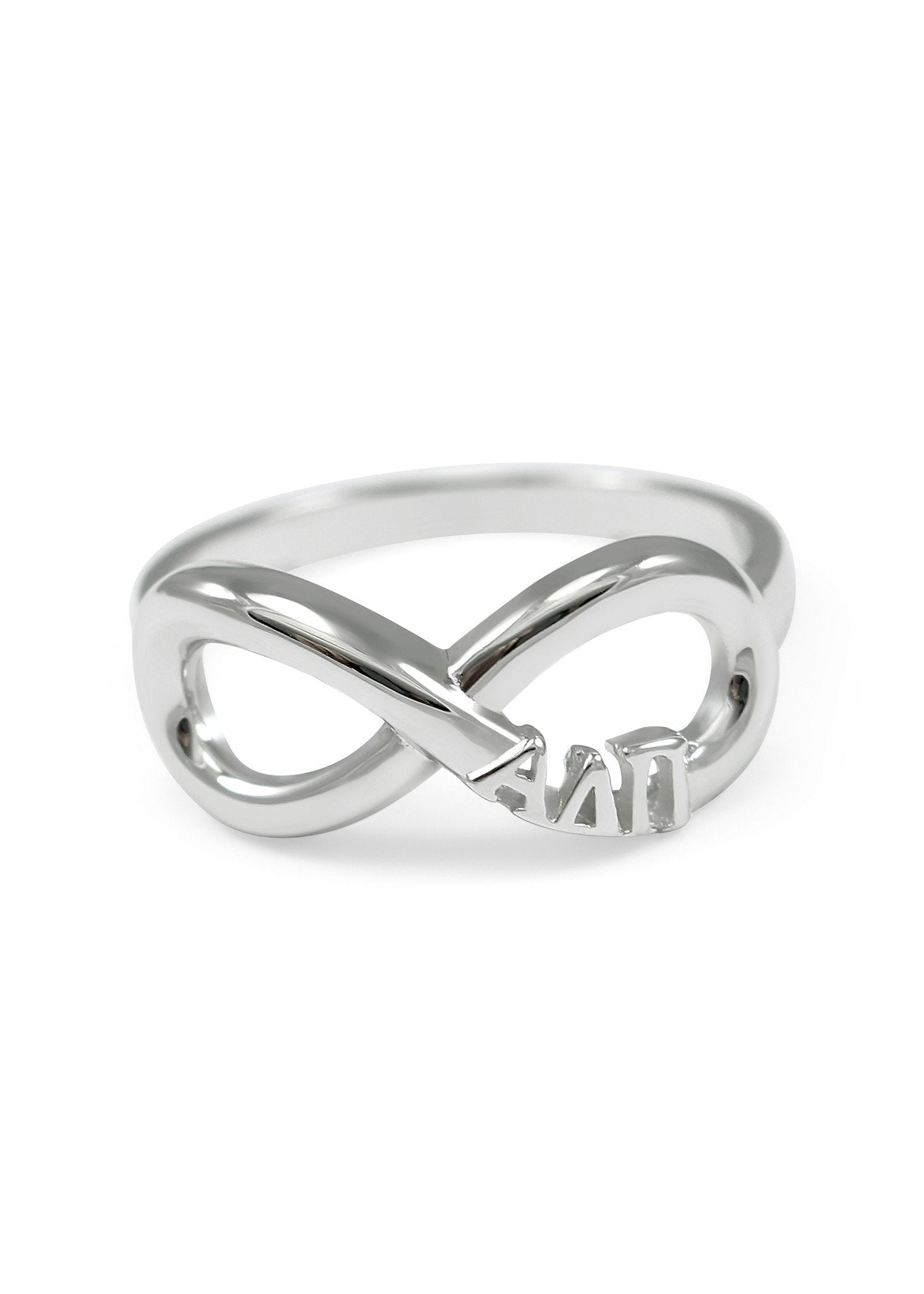 Alpha Delta Pi Sterling Silver Infinity Ring | ΑΔΠ Sorority Jewelry ...