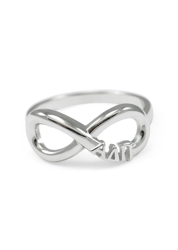 Alpha Delta Pi Sterling Silver Infinity Ring | ΑΔΠ Sorority Jewelry ...