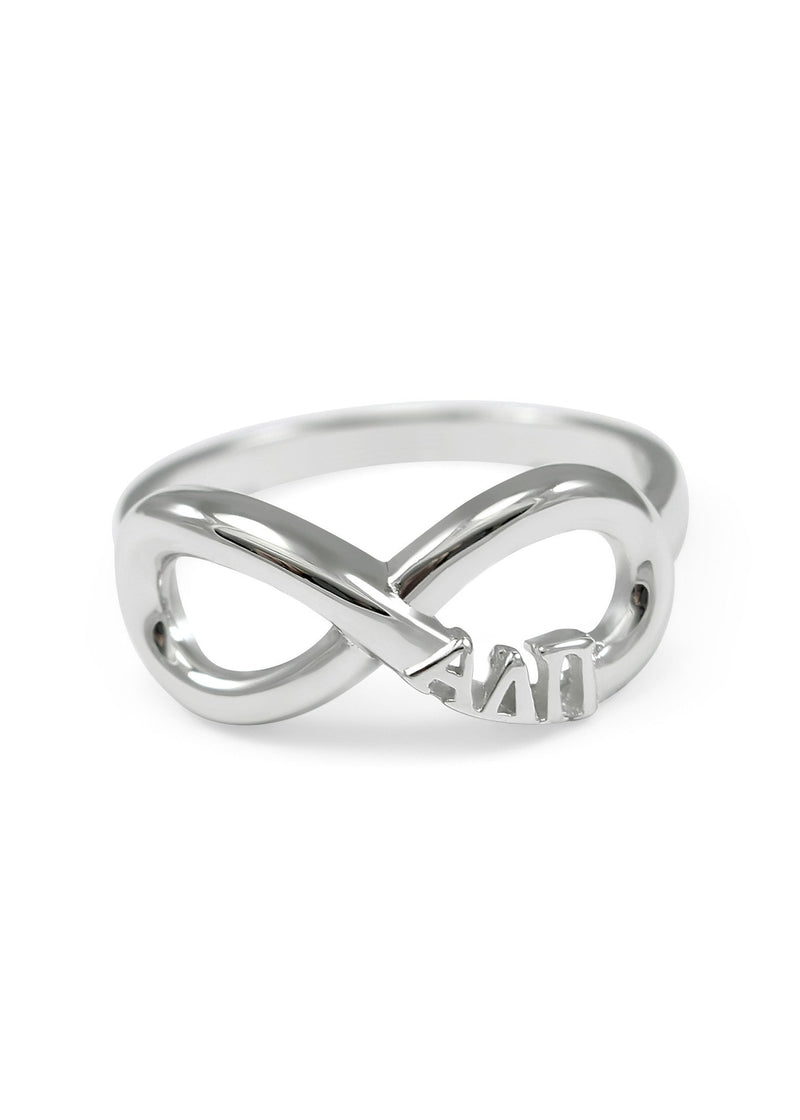 Alpha Delta Pi Sterling Silver Infinity Ring | ΑΔΠ Sorority Jewelry ...