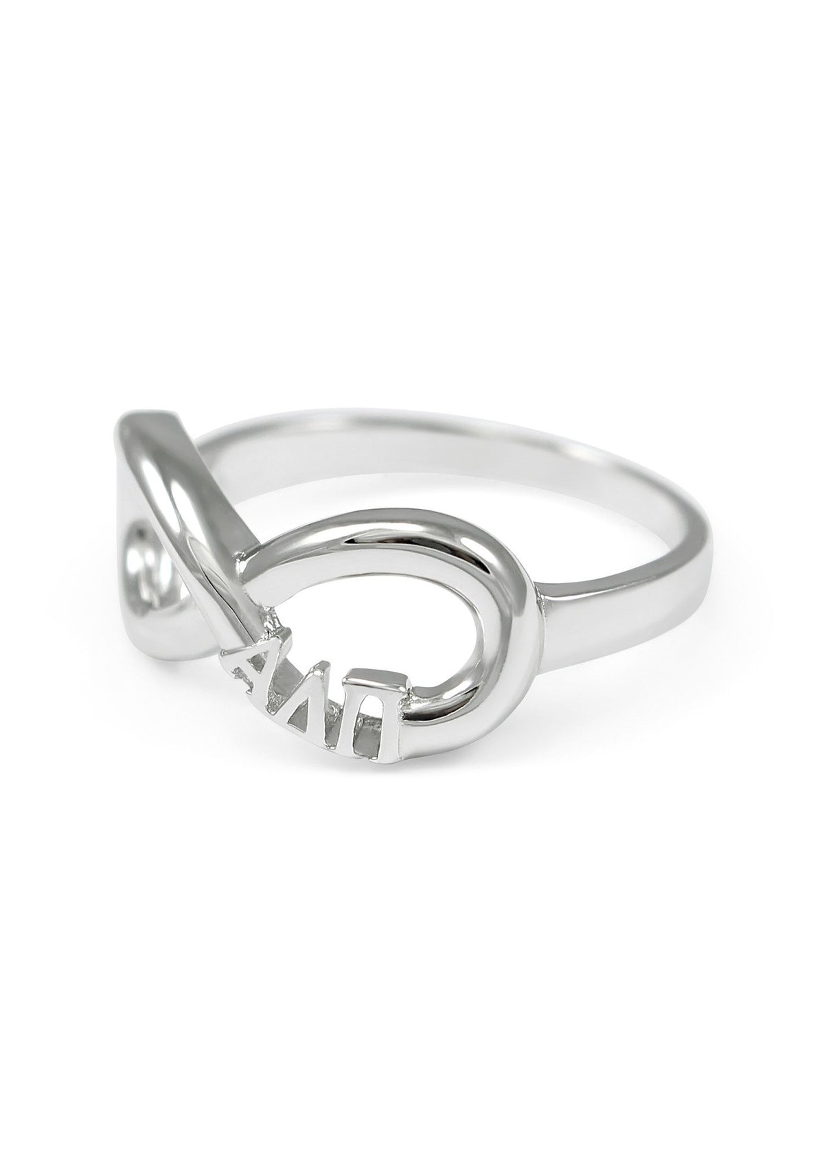 Alpha Delta Pi Sterling Silver Infinity Ring | ΑΔΠ Sorority Jewelry ...