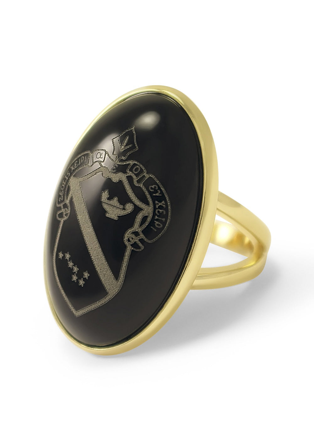 Alpha Phi Crest Ring | 14k Gold Alpha Phi Ring - The Collegiate Standard