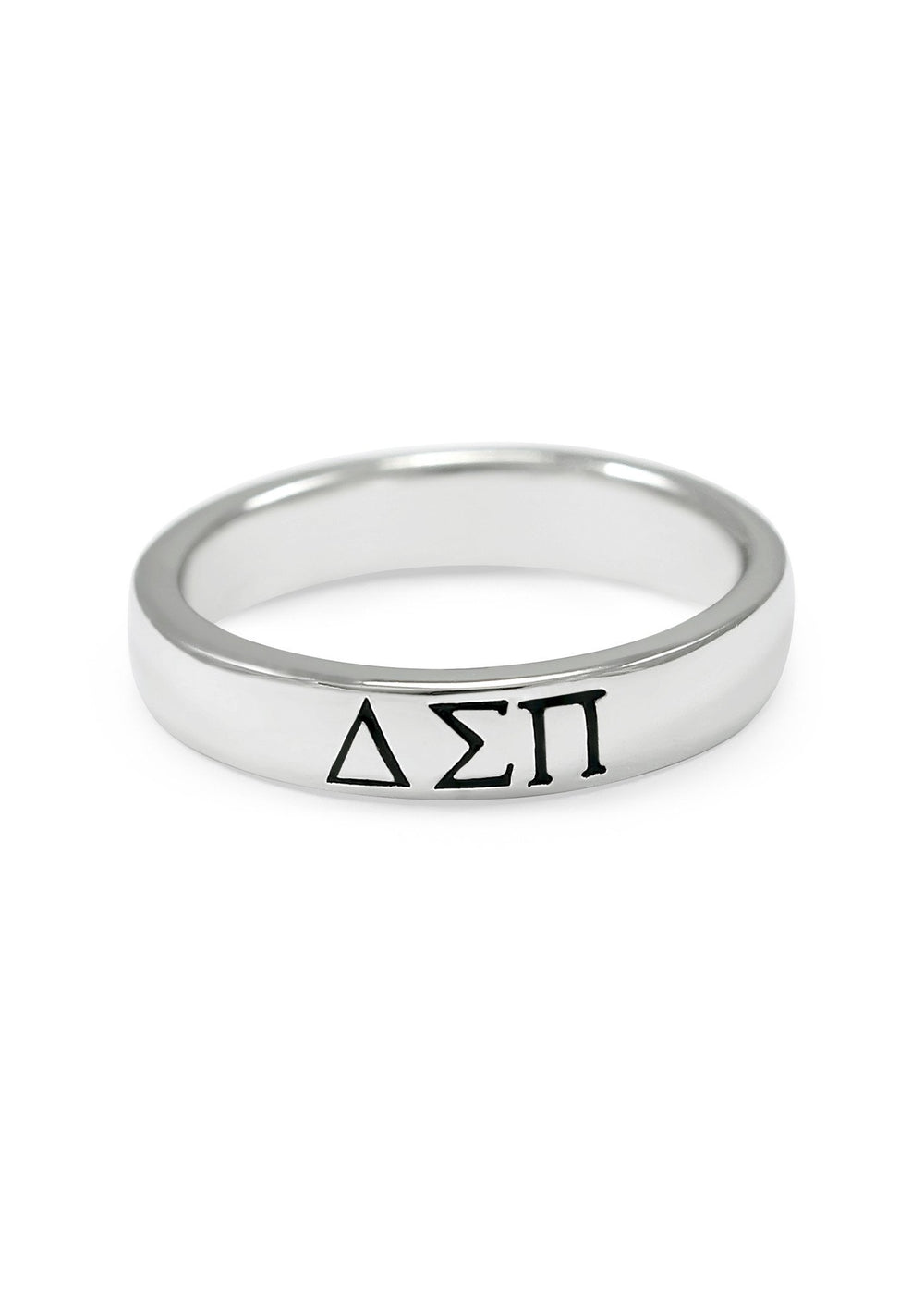 Delta Sigma Pi Sterling Silver Skinny Band Ring (women's) - The ...