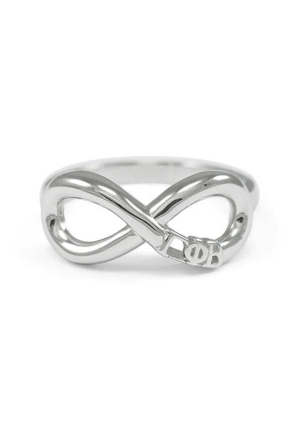 Gamma Phi Beta Sterling Silver Infinity Ring - The Collegiate Standard