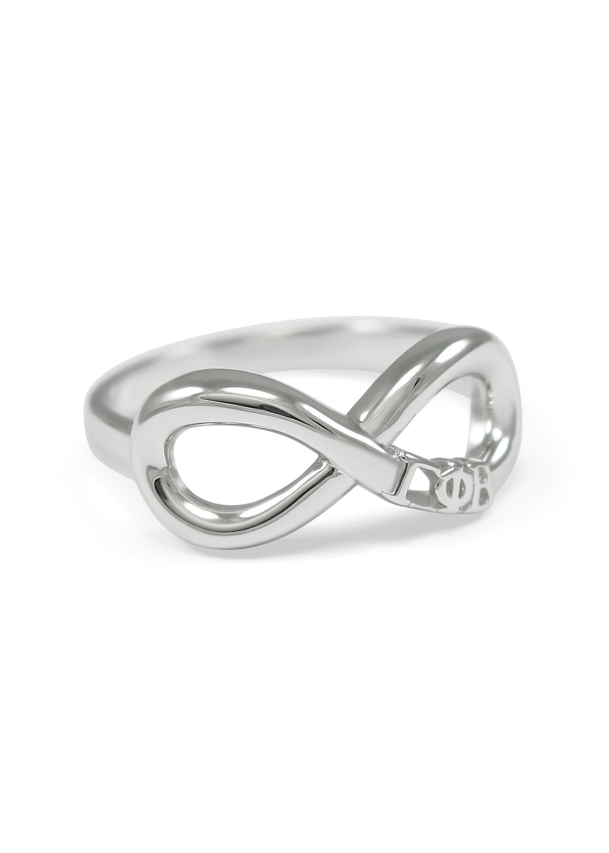 Gamma Phi Beta Sterling Silver Infinity Ring - The Collegiate Standard