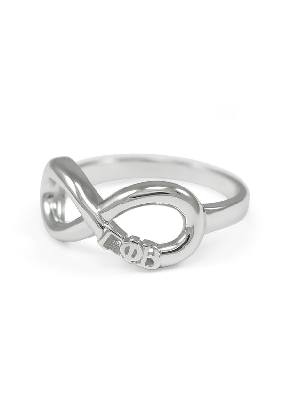 Gamma Phi Beta Sterling Silver Infinity Ring - The Collegiate Standard