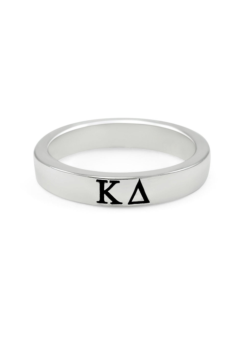 Kappa Delta Sterling Silver Skinny Band Ring - The Collegiate Standard