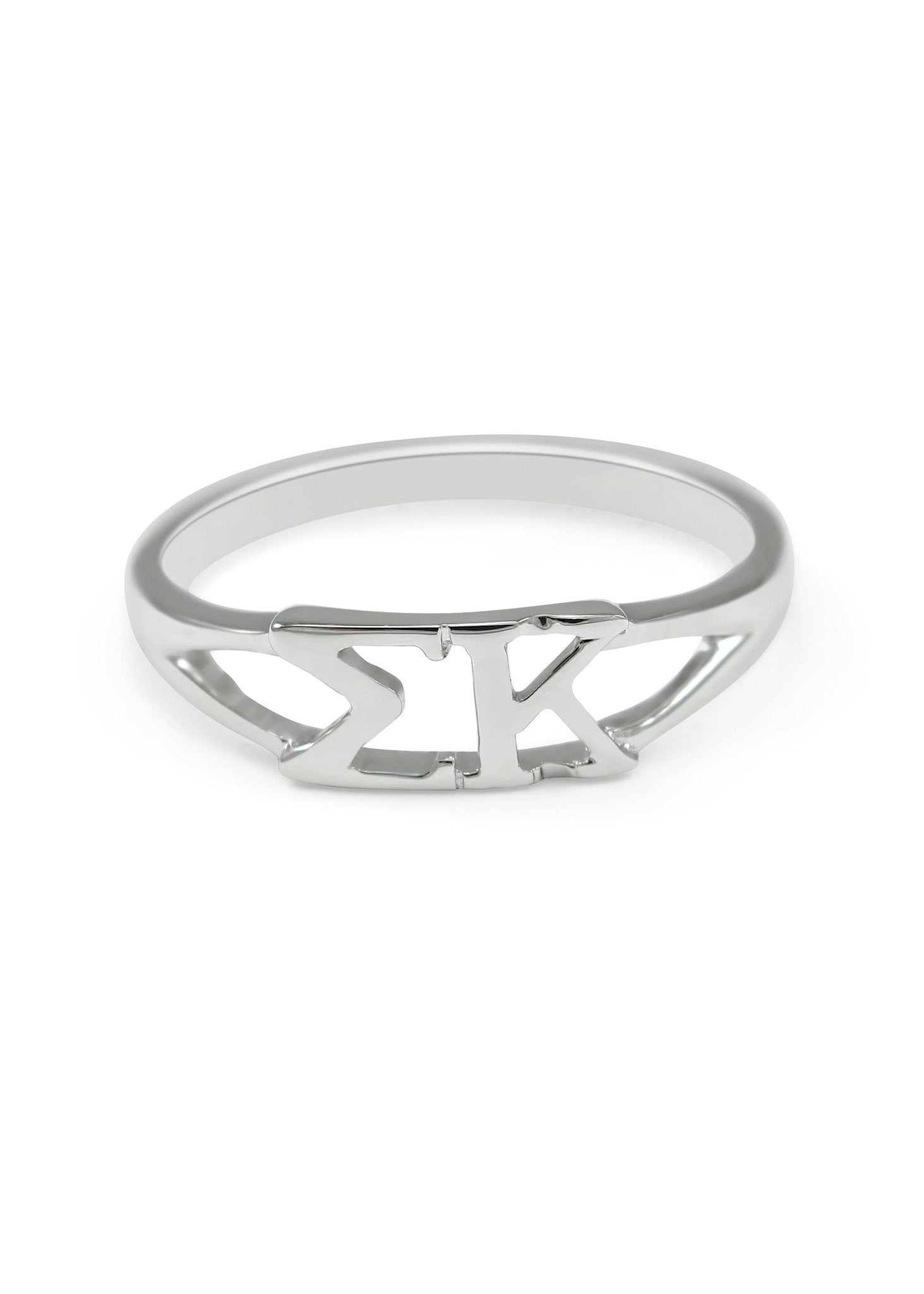 Sigma Kappa Sterling Silver Infinity Ring - The Collegiate Standard