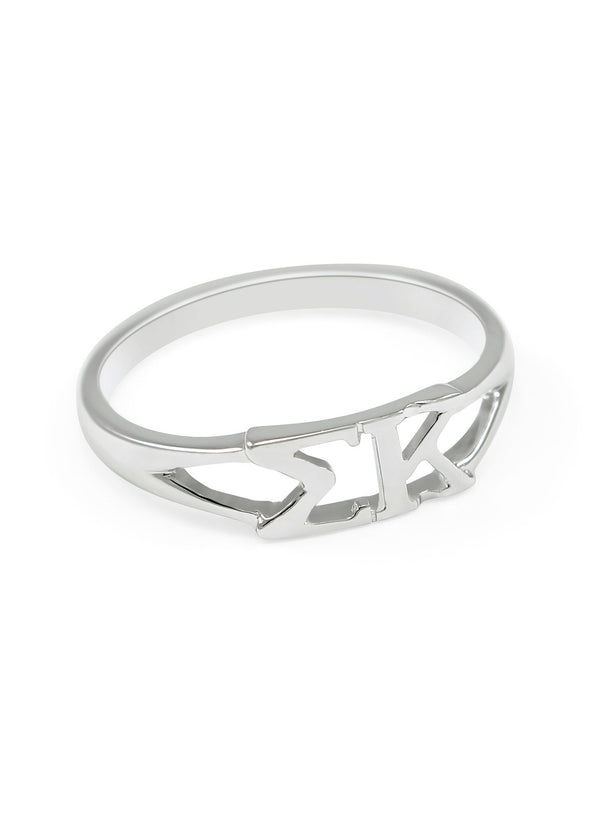 Sigma Kappa Sterling Silver Ring - The Collegiate Standard