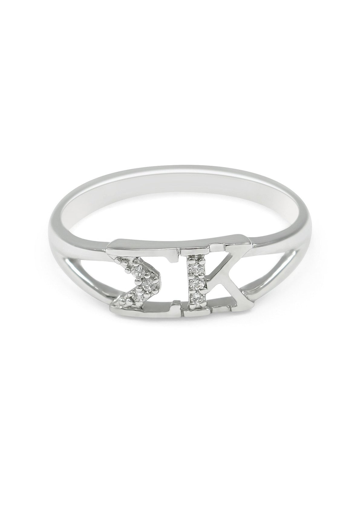 Sigma Kappa Sterling Silver Ring - The Collegiate Standard