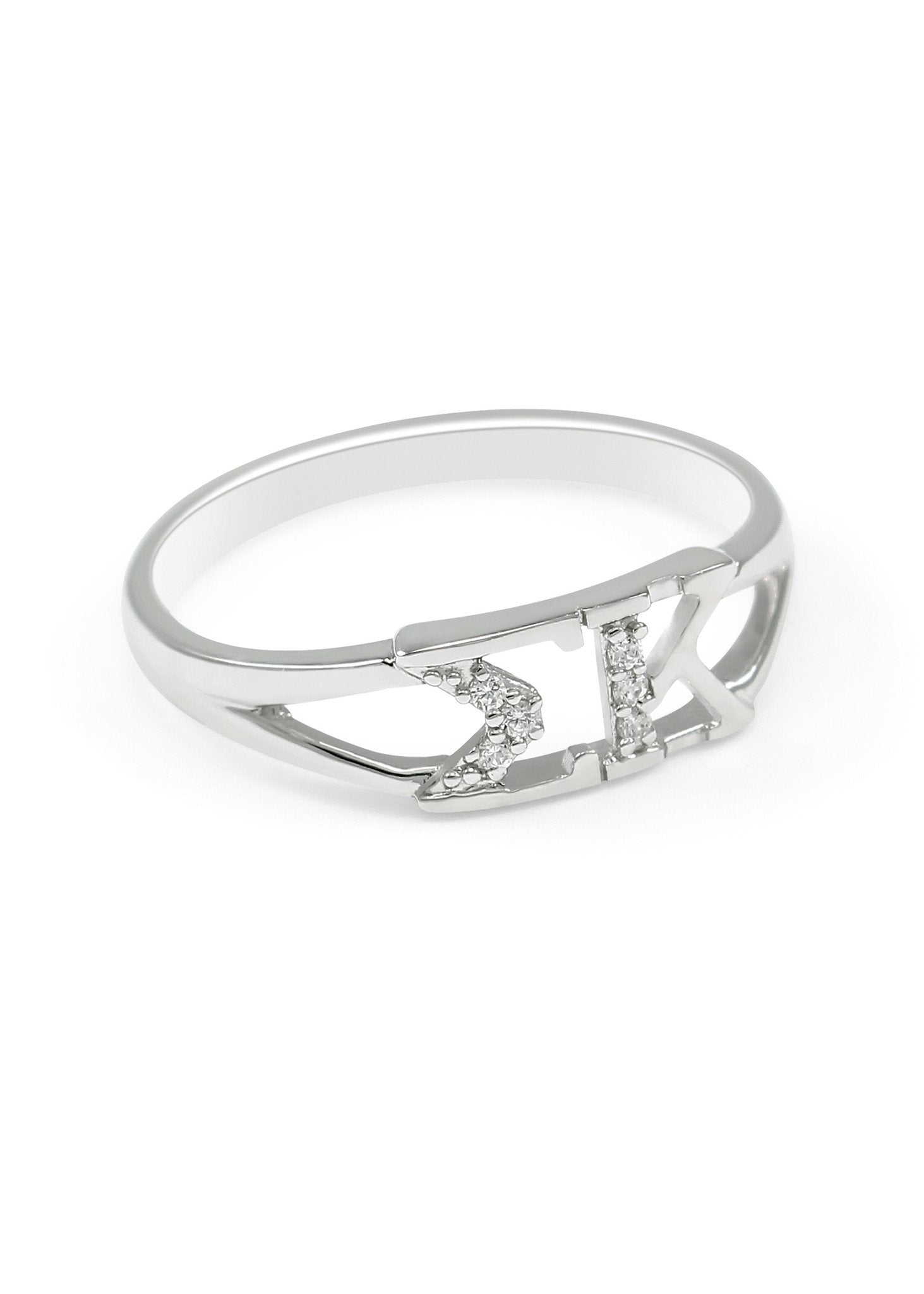 Sigma Kappa Sterling Silver Infinity Ring - The Collegiate Standard