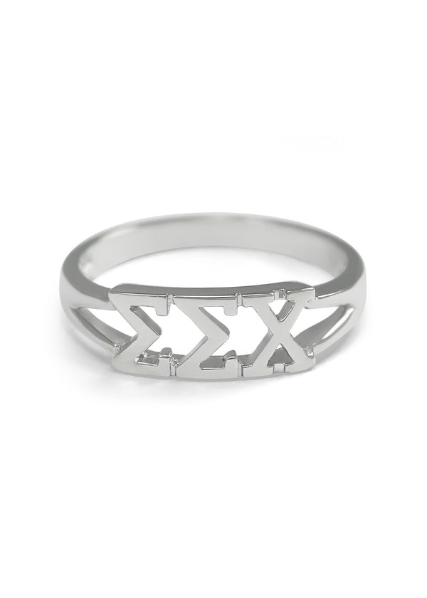 Sigma Sigma Chi Sterling Silver Ring | Custom Sorority Jewelry - The ...