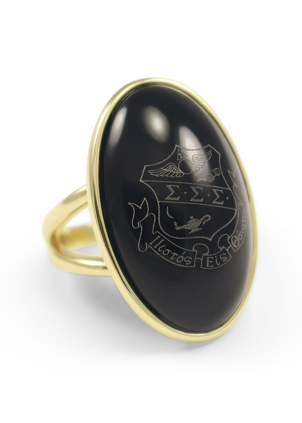 Tri Sigma Duchess Ring | Tri Sigma 14K Gold Onyx Ring - The Collegiate ...