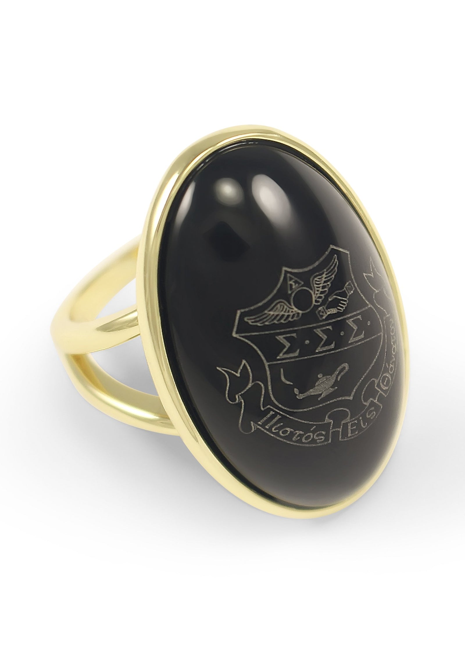 Tri Sigma Duchess Ring | Tri Sigma 14K Gold Onyx Ring - The Collegiate ...
