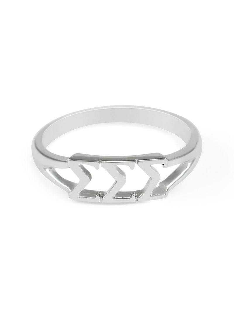 Sigma Sigma Sigma Sterling Silver Ring | ΣΣΣ Sorority Jewelry | The ...
