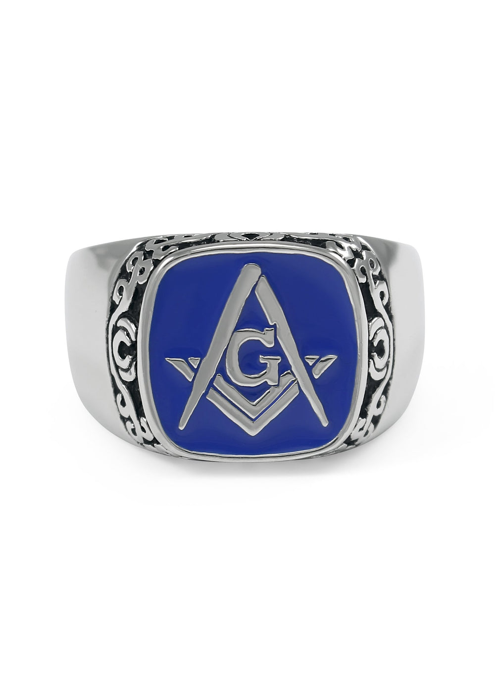 Blue Masonic Ring | Sterling Silver Masonic Ring - The Collegiate Standard