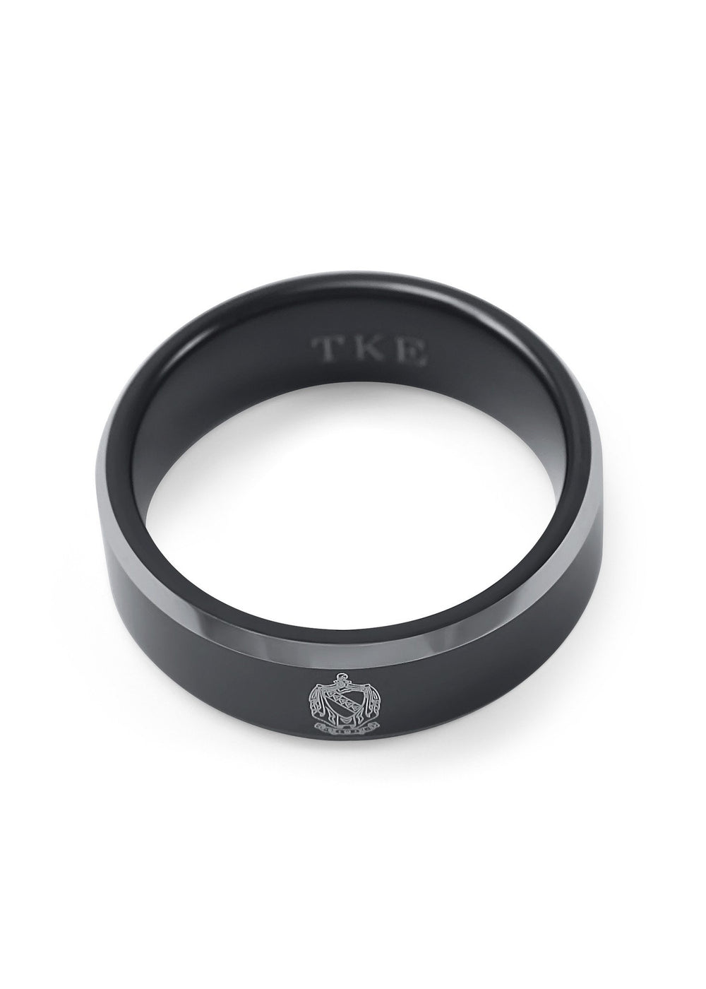 Tau Kappa Epsilon Black Tungsten Ring for Men - The Collegiate Standard