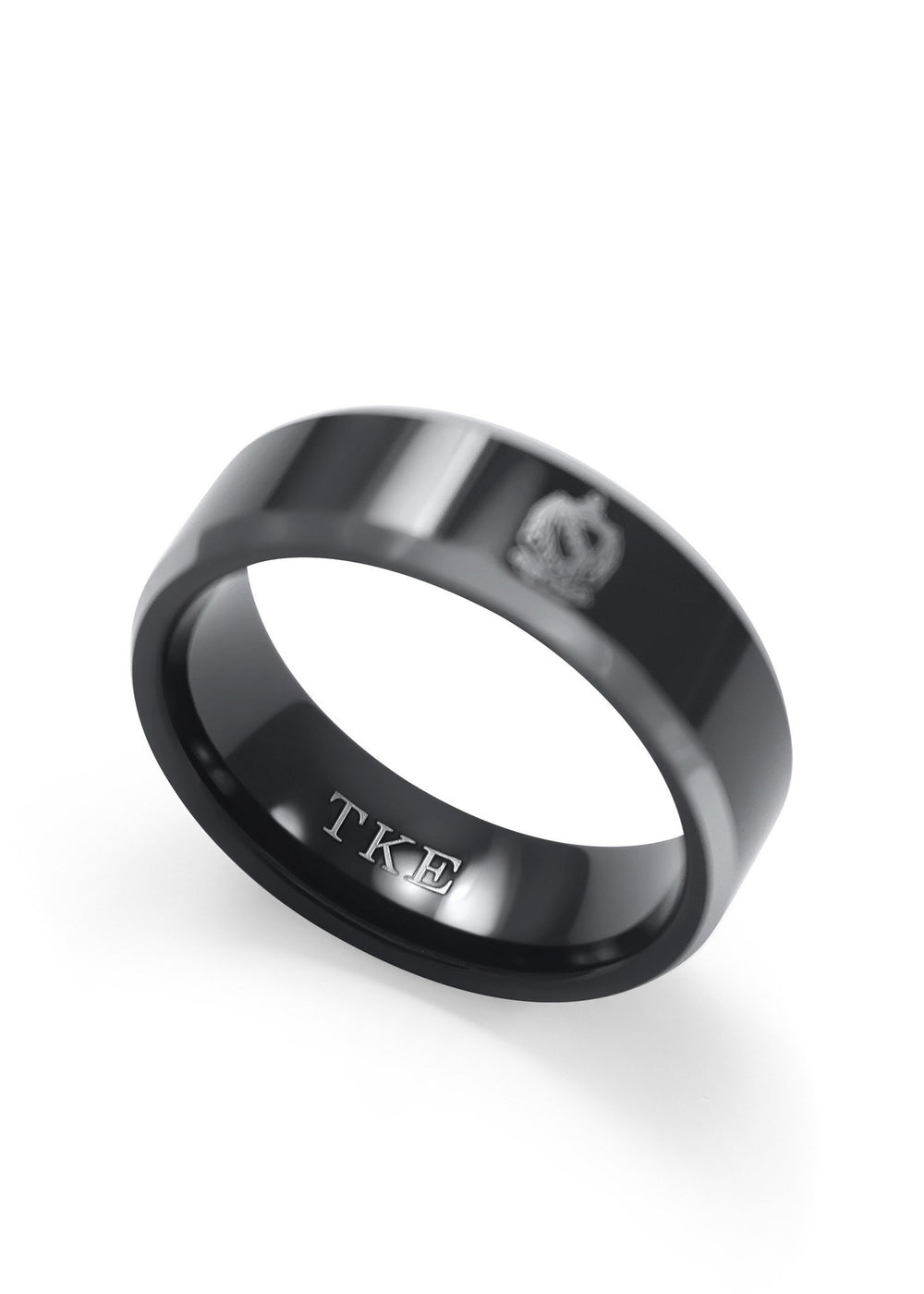 Pi Kappa Phi Engraved Tungsten Ring by The Collegiate Standard