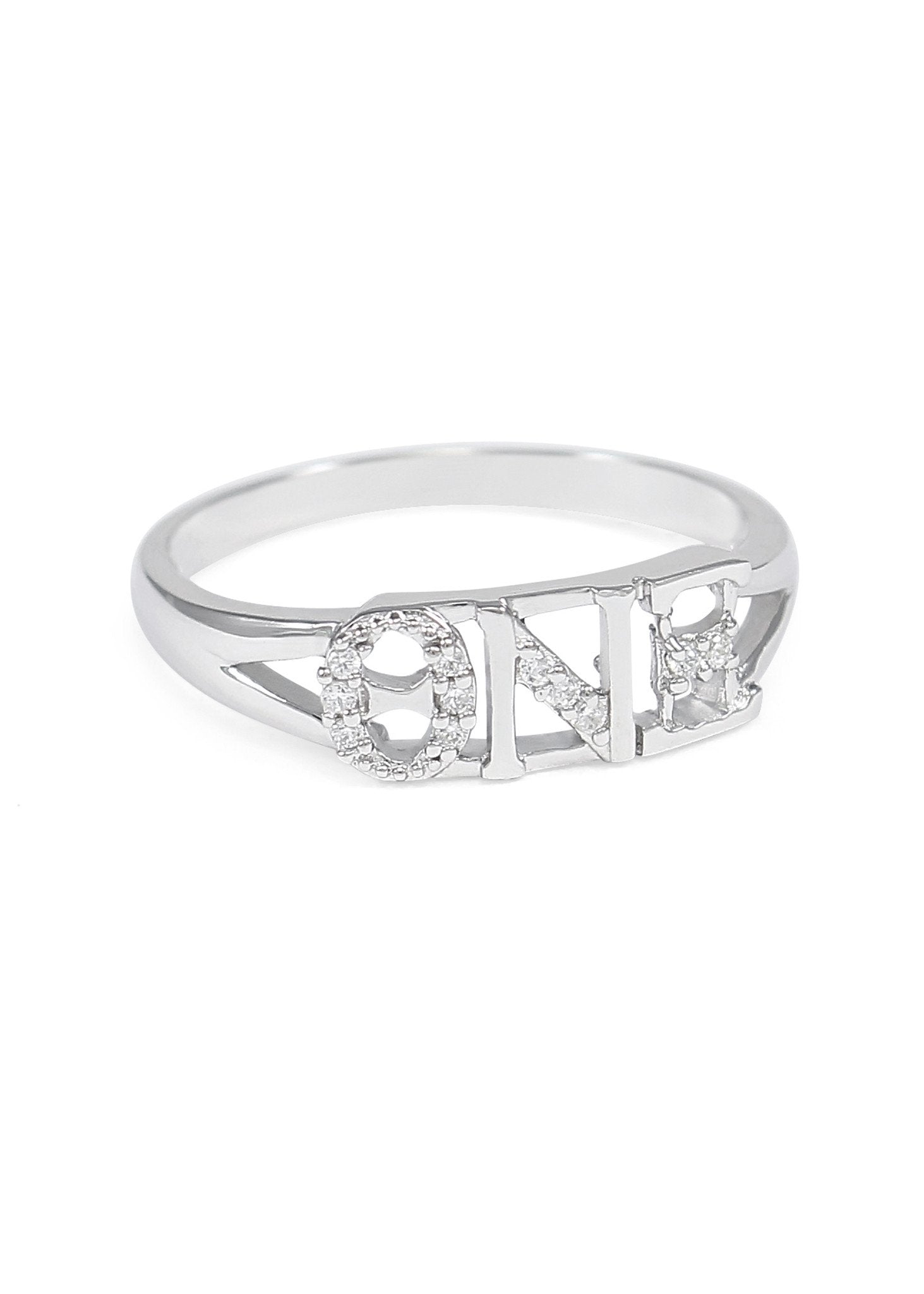 Sterling Silver Theta Nu Xi Ring | Theta Nu Xi Gifts - The Collegiate ...