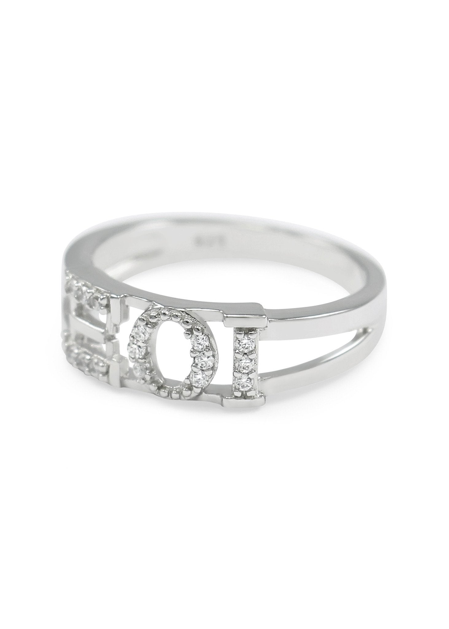 Silver Xi Omicron Iota Ring | Xi Omicron Iota Gifts - The Collegiate ...