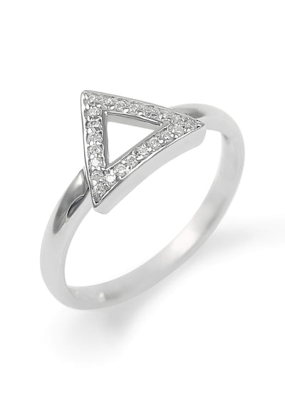 Sterling Silver Triangle Ring | Triangle Shaped Ring - The Collegiate ...