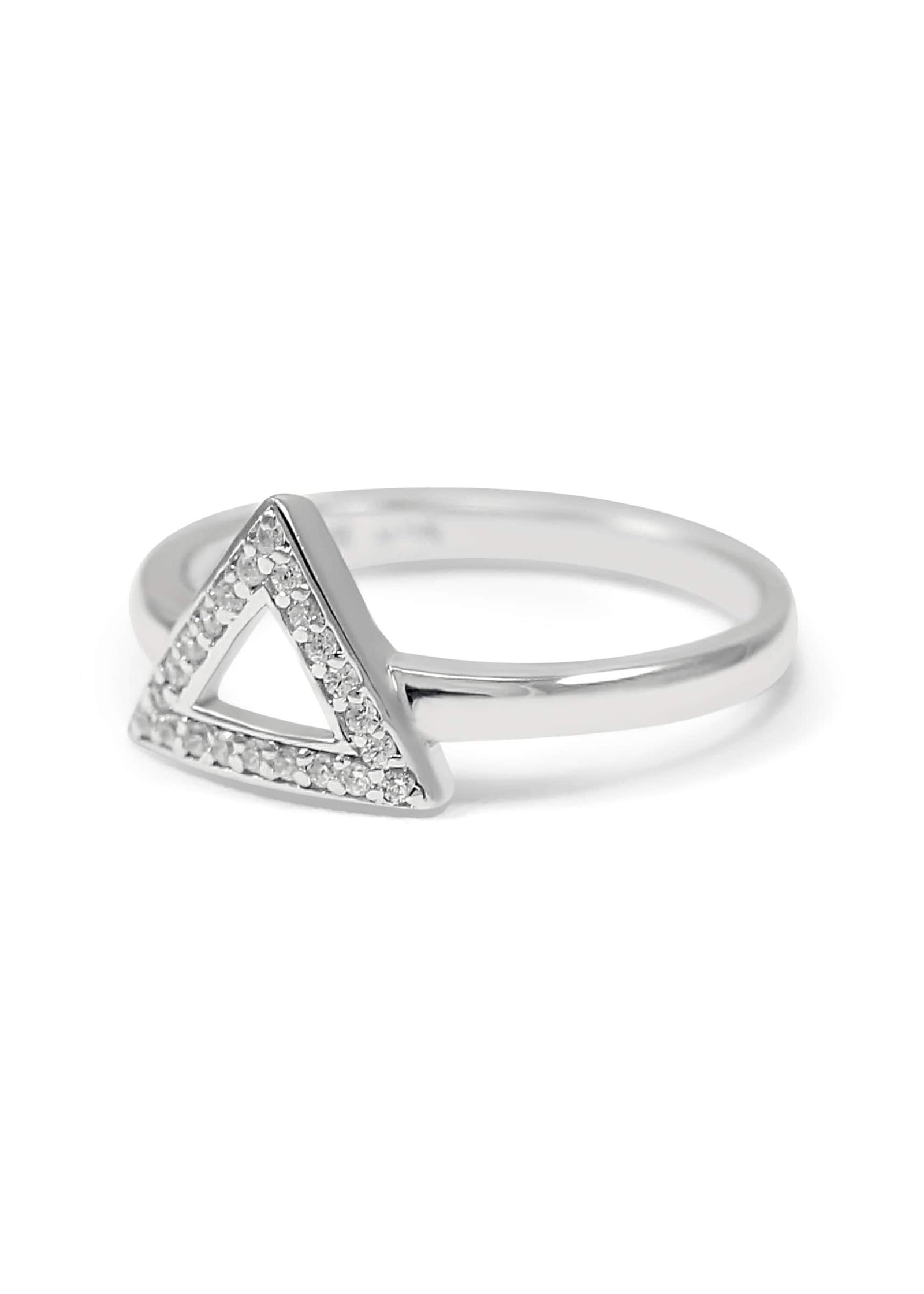 Sterling Silver Triangle Ring | Triangle Shaped Ring - The Collegiate ...