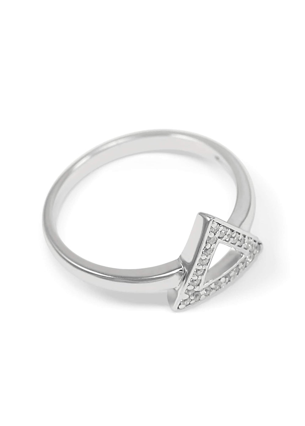 Sterling Silver Triangle Ring | Triangle Shaped Ring - The Collegiate ...