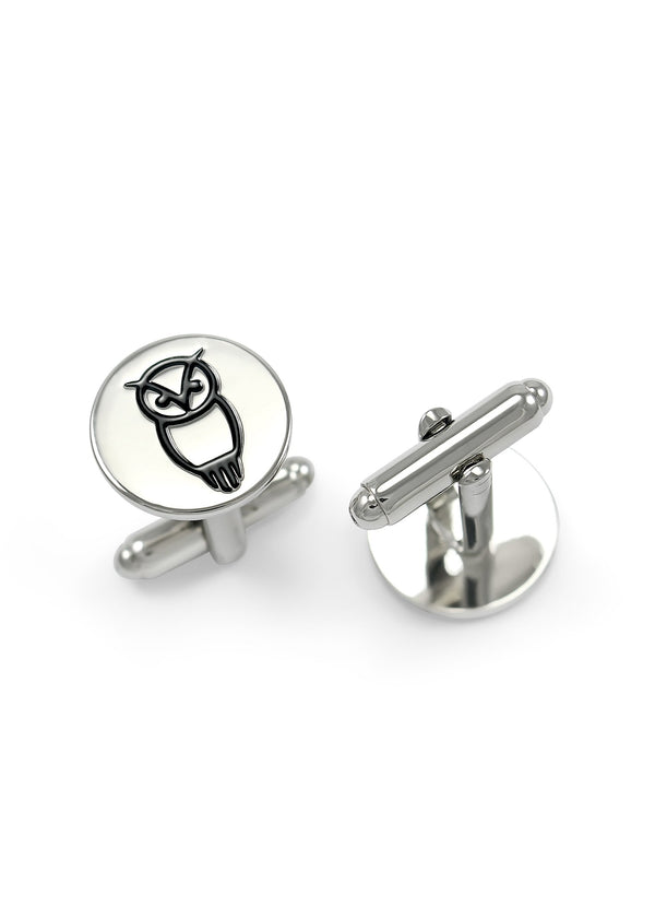 Circular Brass Owl Cuff Links | The Collegiate Standard