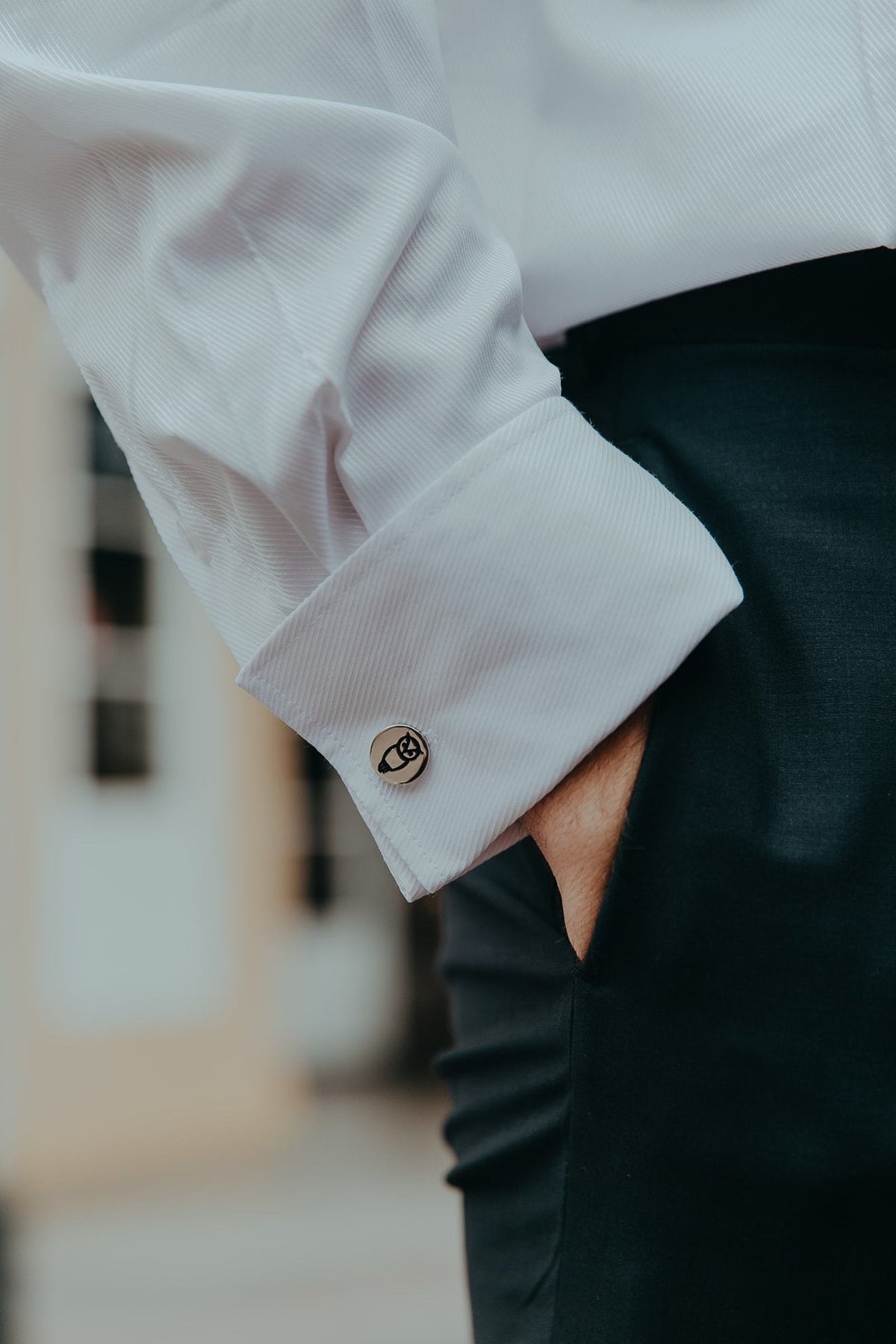 Circular Brass Owl Cuff Links | The Collegiate Standard